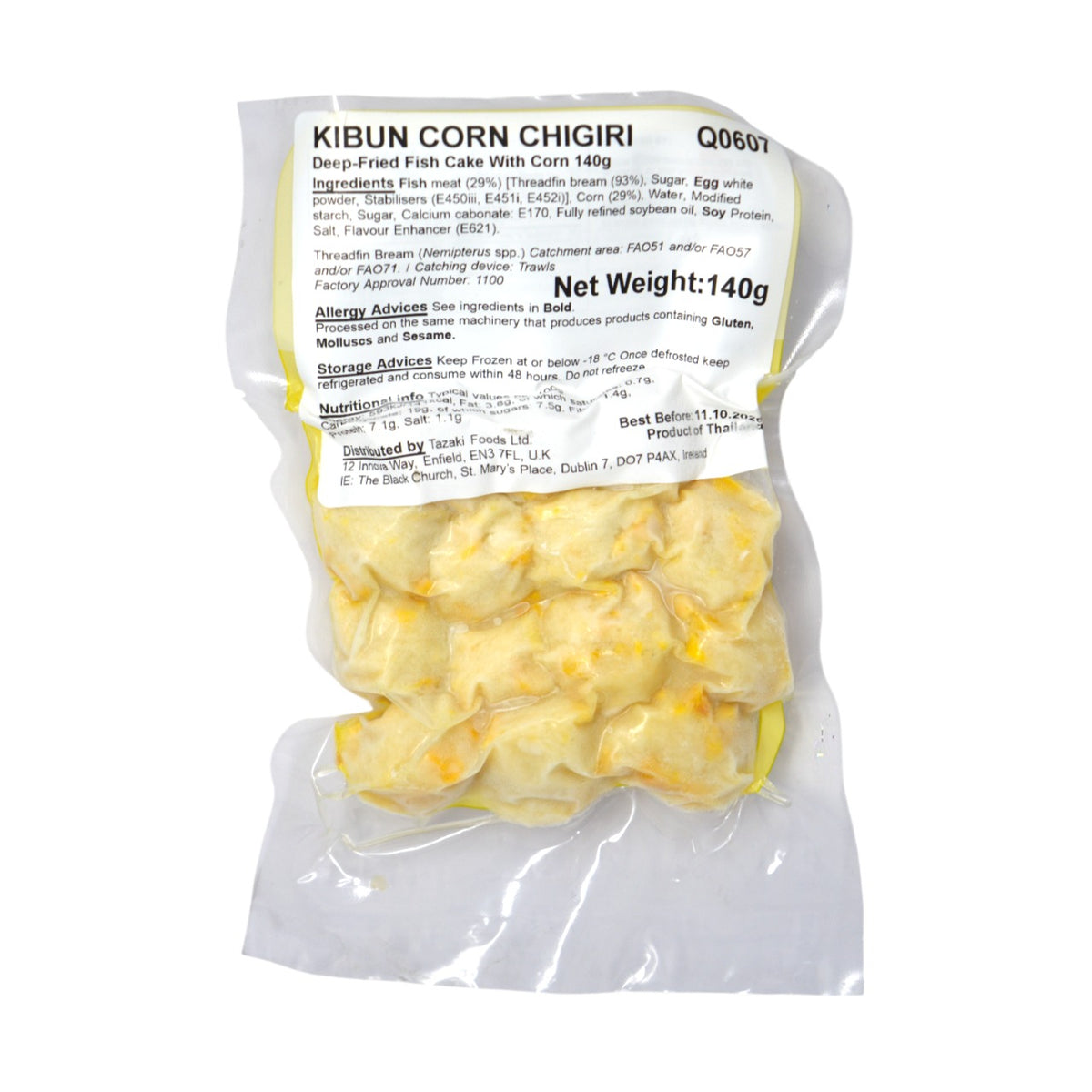 Kibun Corn Chigiri - Deep-Fried Surimi With Corn 140g – Yutaka Shop Online