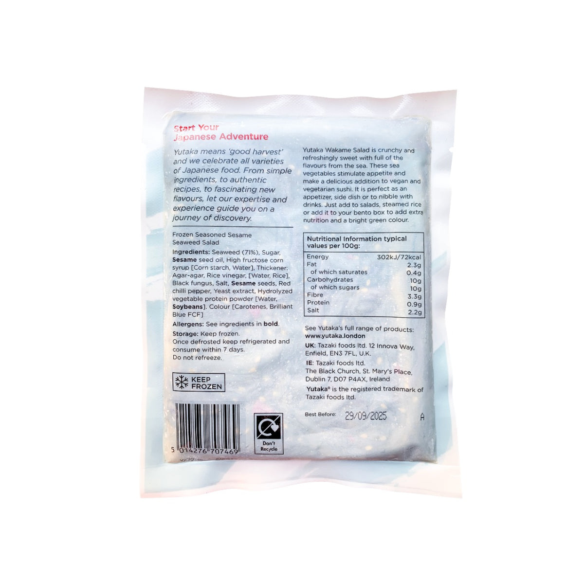 Yutaka Frozen Seaweed Salad 125g – Yutaka Shop Online