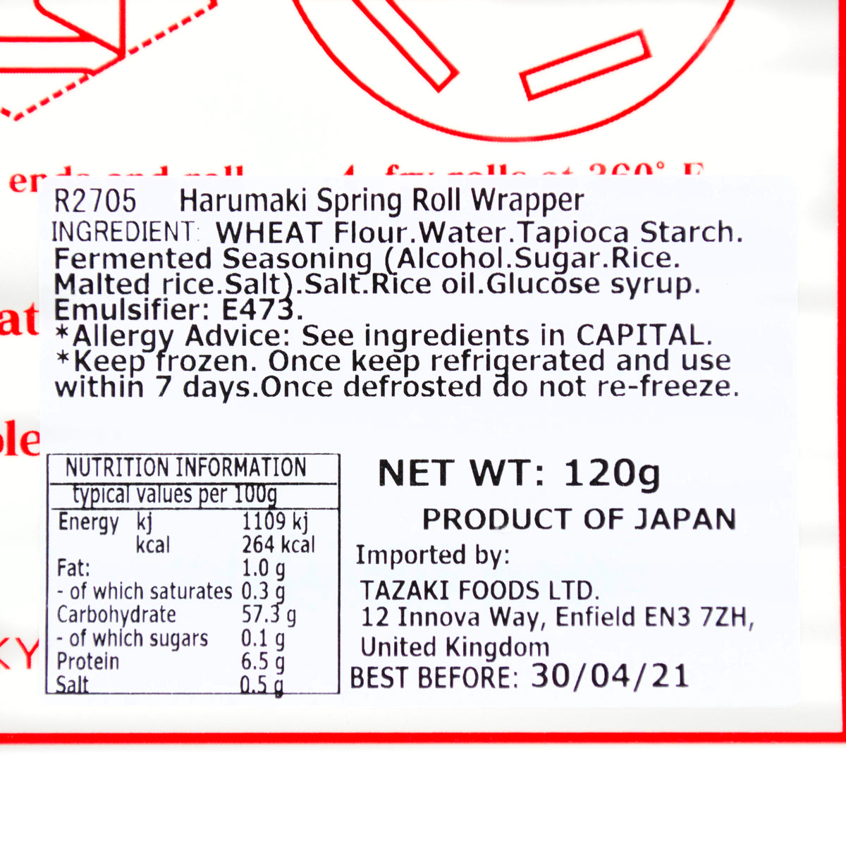 Tokyo Wantan Harumaki Spring Roll Wrapper 120g – Yutaka Shop Online